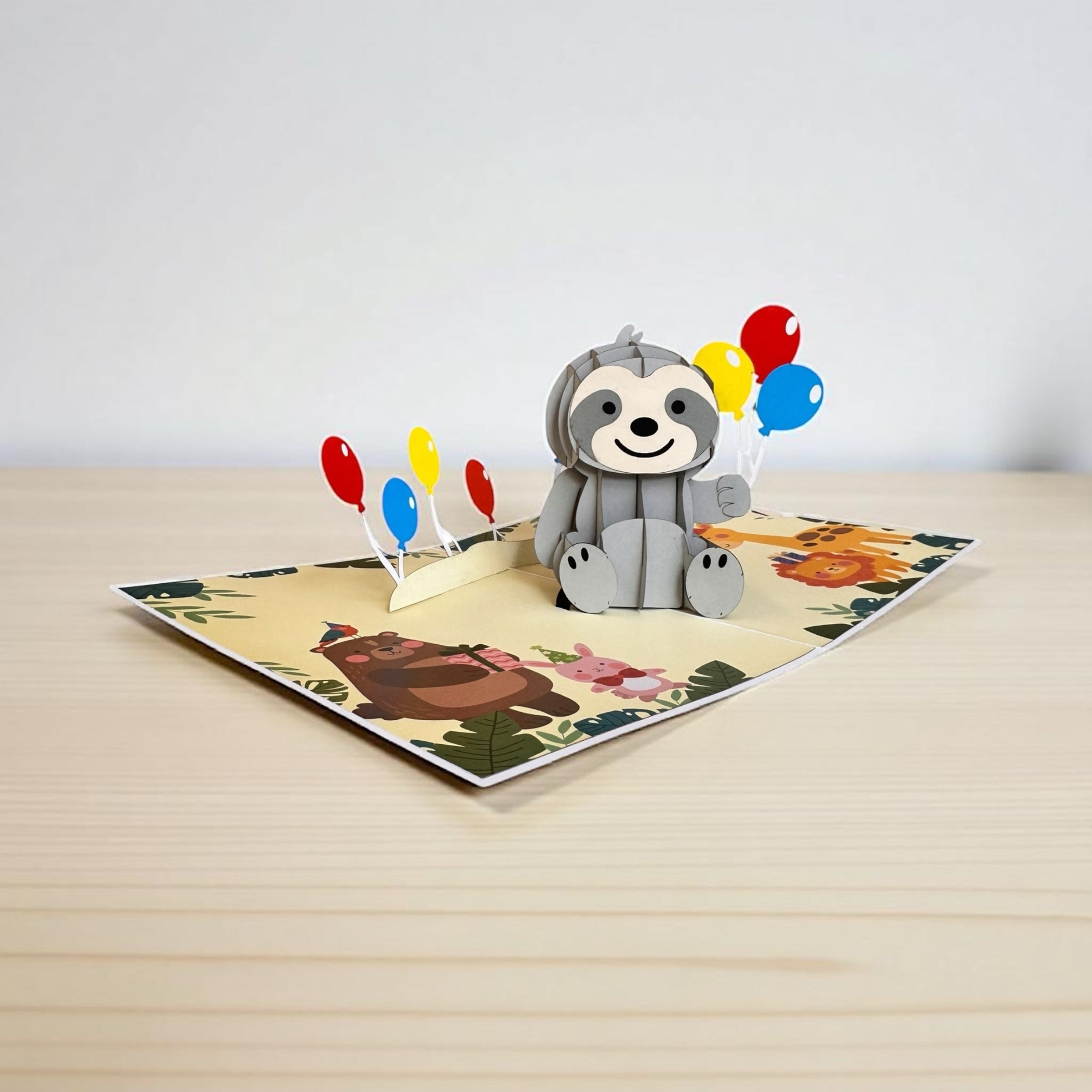 Sloth Birthday Pop-Up Card – Paper Wonderland